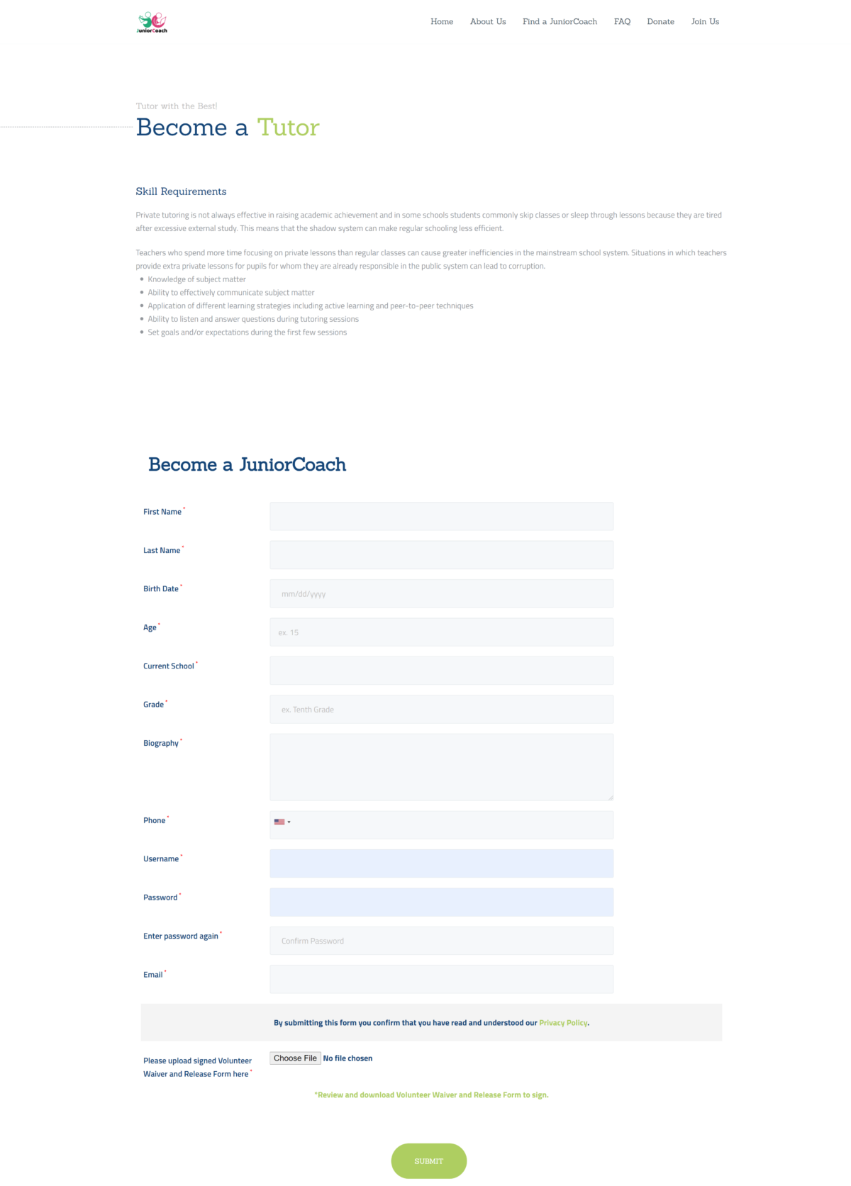 FAQs – JuniorCoach